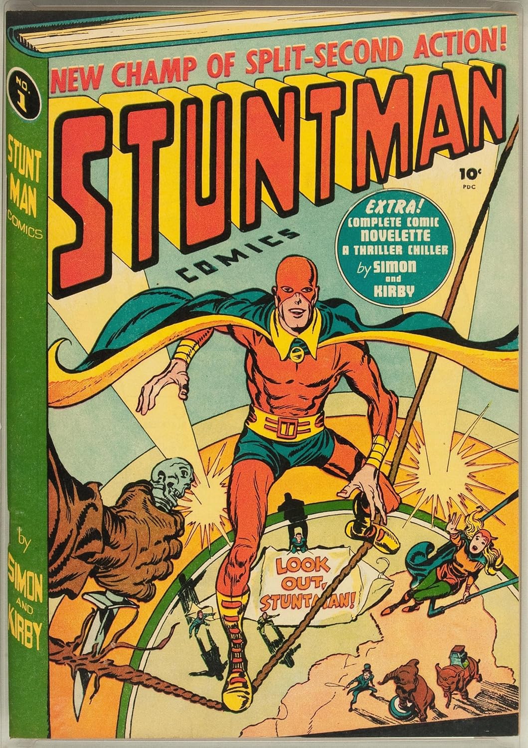 POSTER comics cover Harvey Stuntman 1 Vintage Wall Art Print A3 replica : Amazon.es: Hogar y cocina