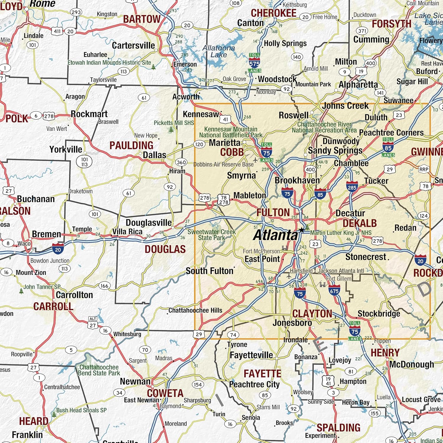Laminated Georgia State Wall Map Large Poster, Sri Lanka | Ubuy