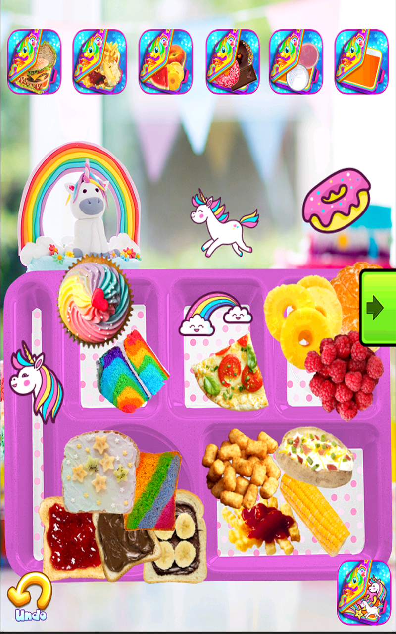 Unicorn School Lunch Maker - Kids Rainbow Lunch & Mealtime Games FREE ...