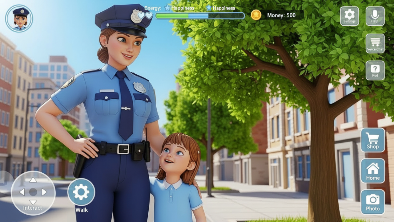 Police Mother Family Life Simulator - Home Care & Work Story - App on ...