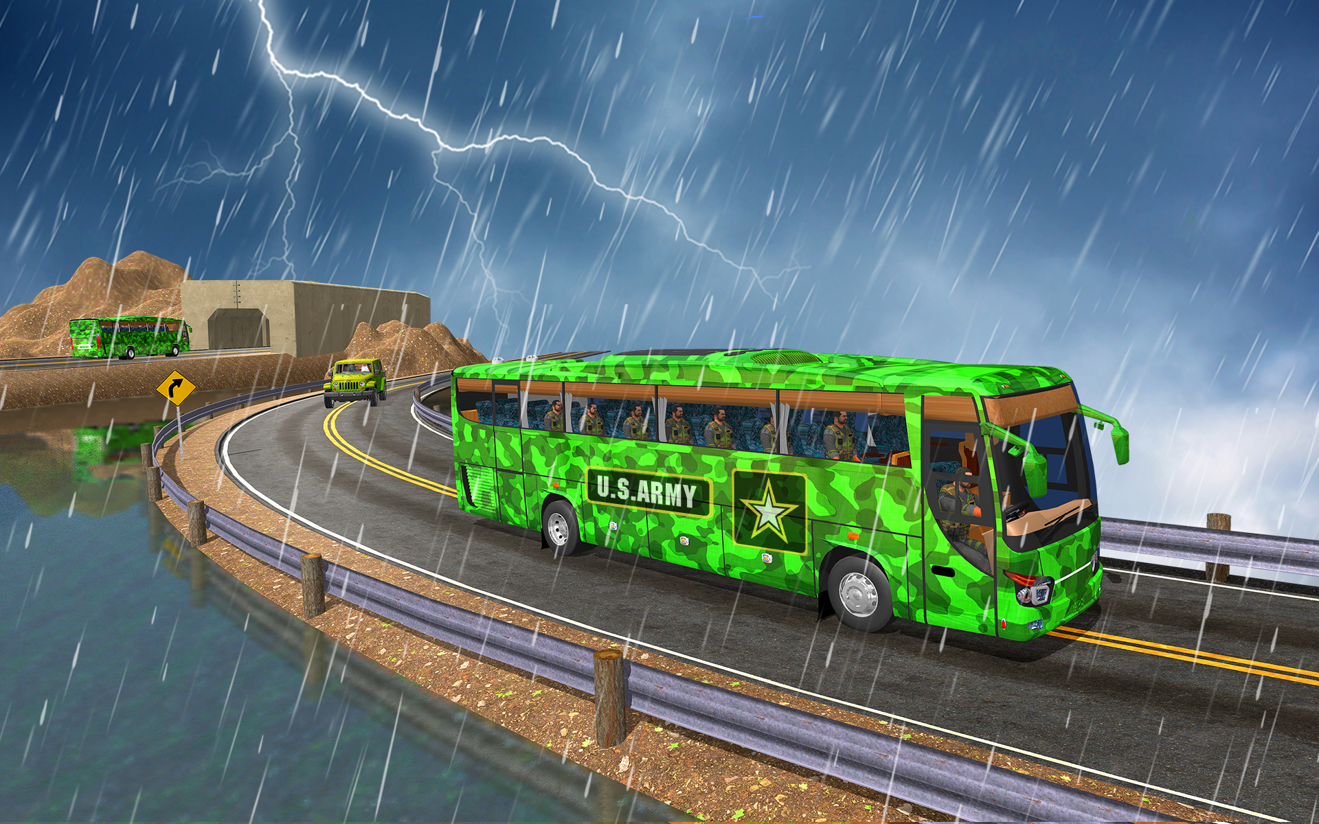 Army Bus Games 3D: Bus Simulator 2024 - Bus Games Military Bus Driving ...