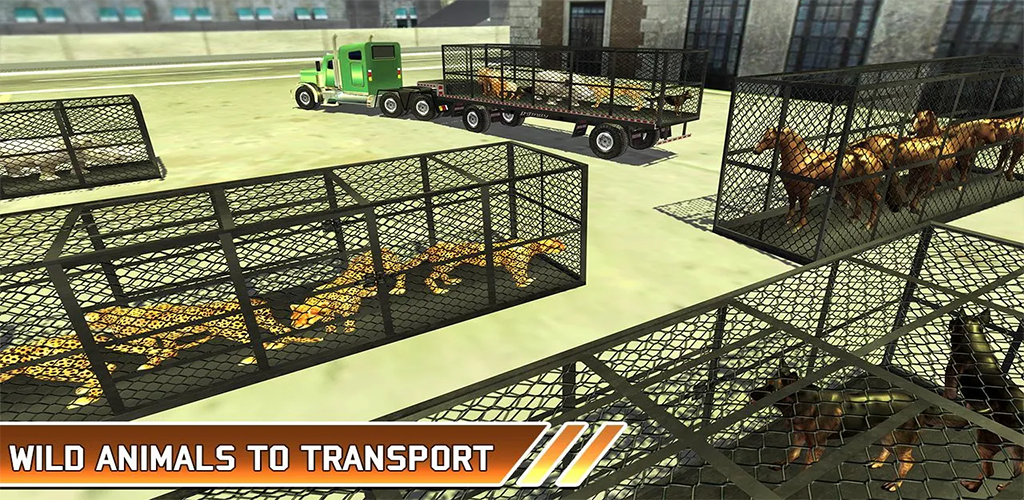 Wild Zoo Animal Transport Truck Simulator Truck Driving Game: Animal ...