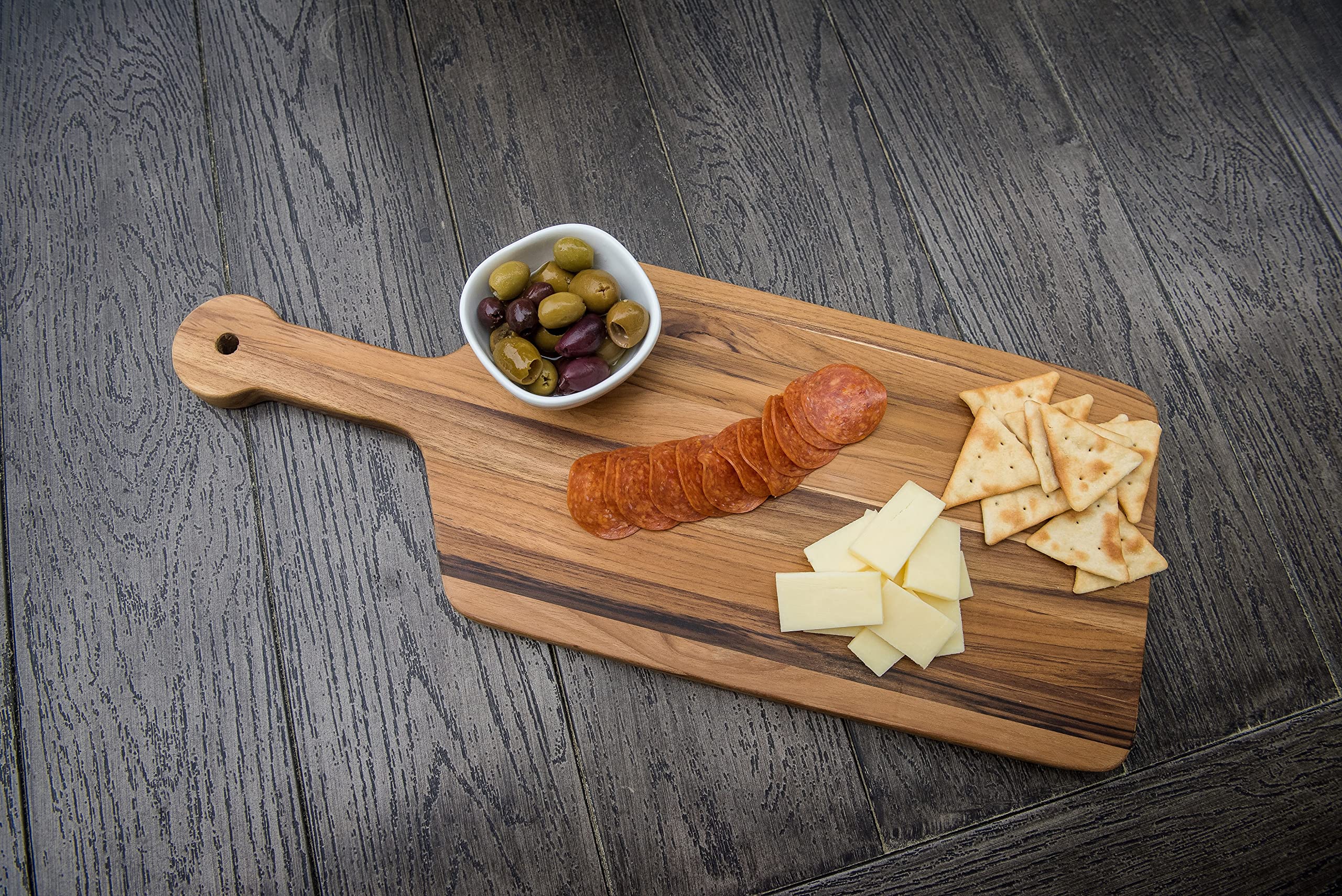 Snapklik.com : Lipper International Teak Wood Edge Grain Kitchen Paddle ...