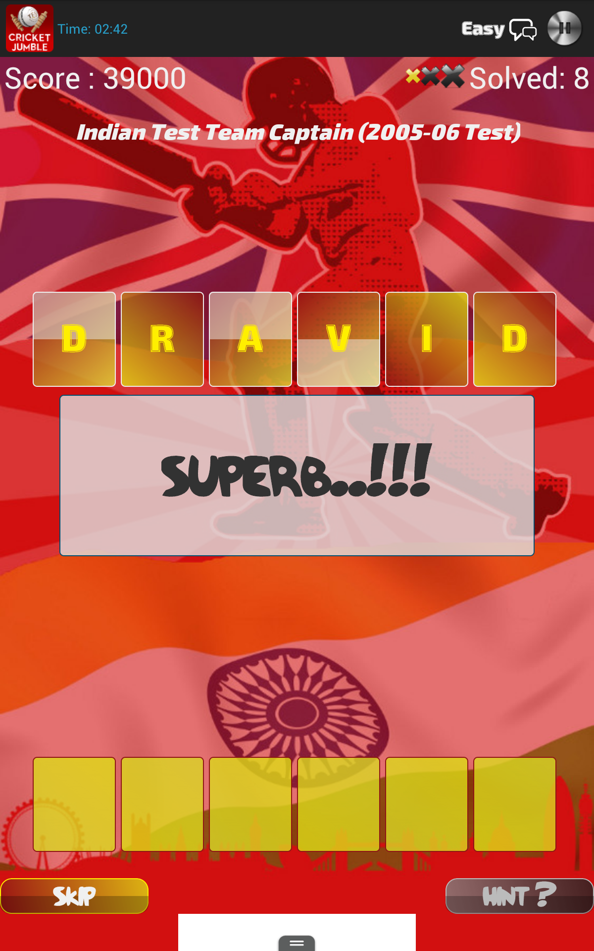 Word Jumble Cricket Players - App on Amazon Appstore