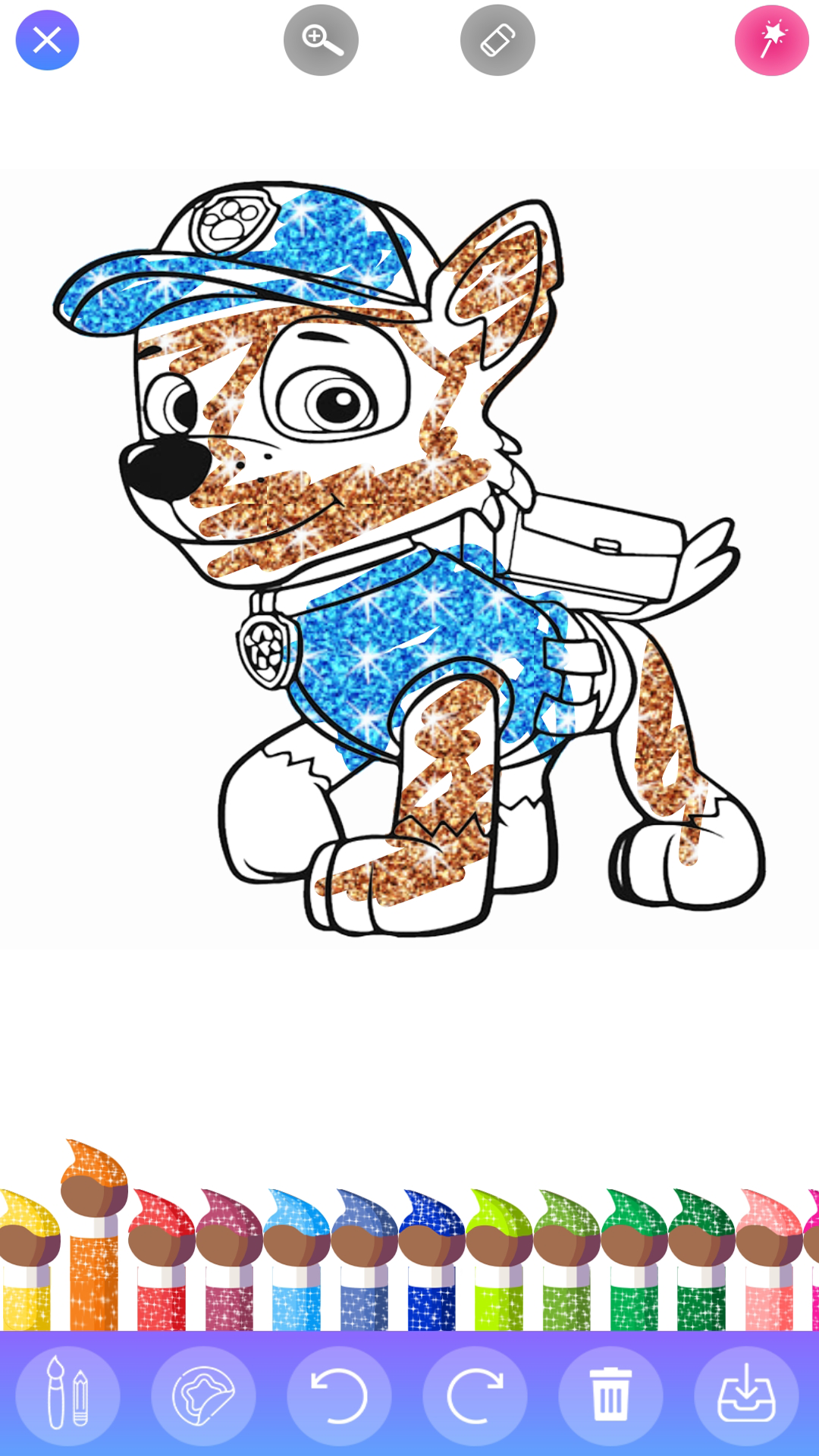 Glitter Super Dog Coloring Game - App on the Amazon Appstore