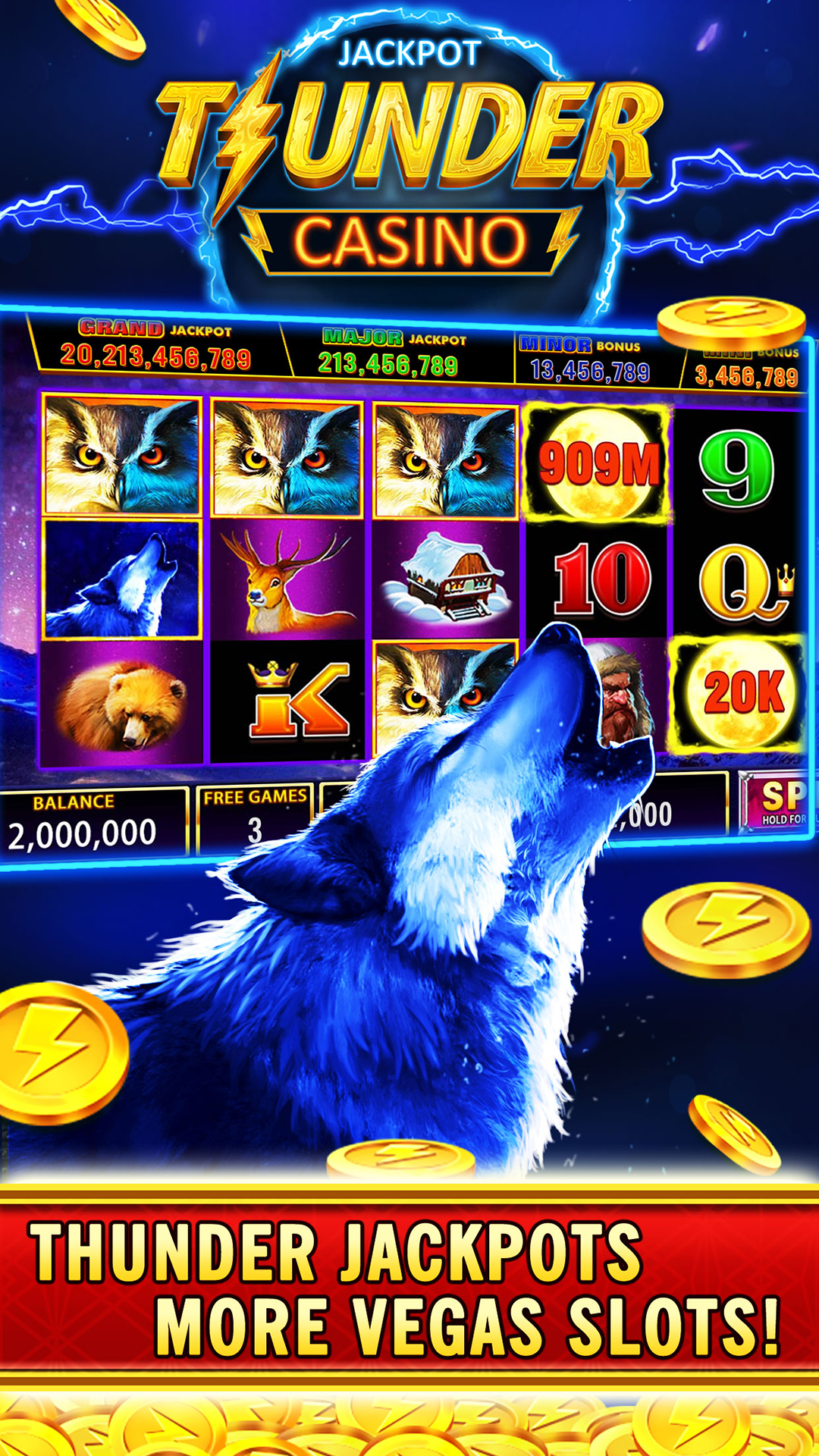 Thunder Jackpot Slots Casino - 200 MILLION WELCOME BONUS Free Slot ...