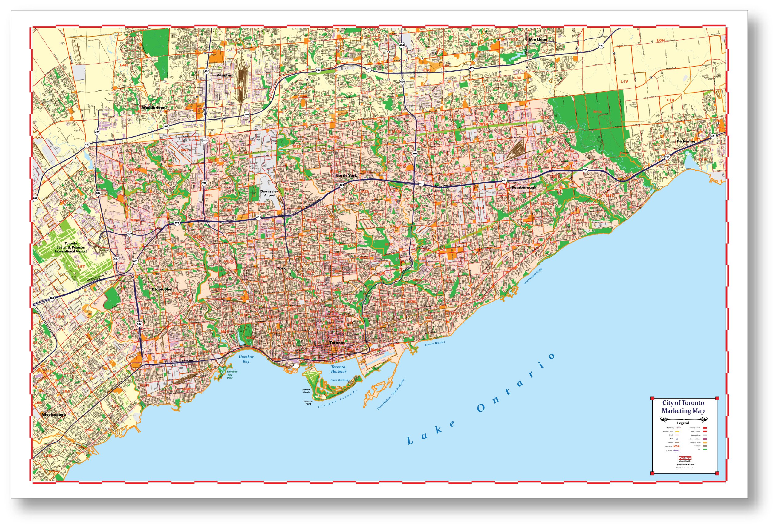 Toronto Canada Zip Code Map