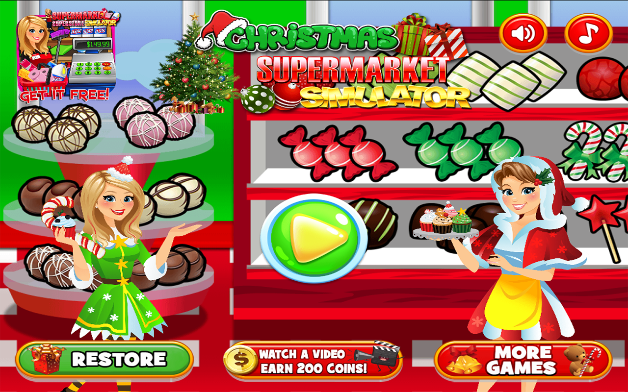 Supermarket Christmas - Kids Grocery Store & Cash Register Simulator ...