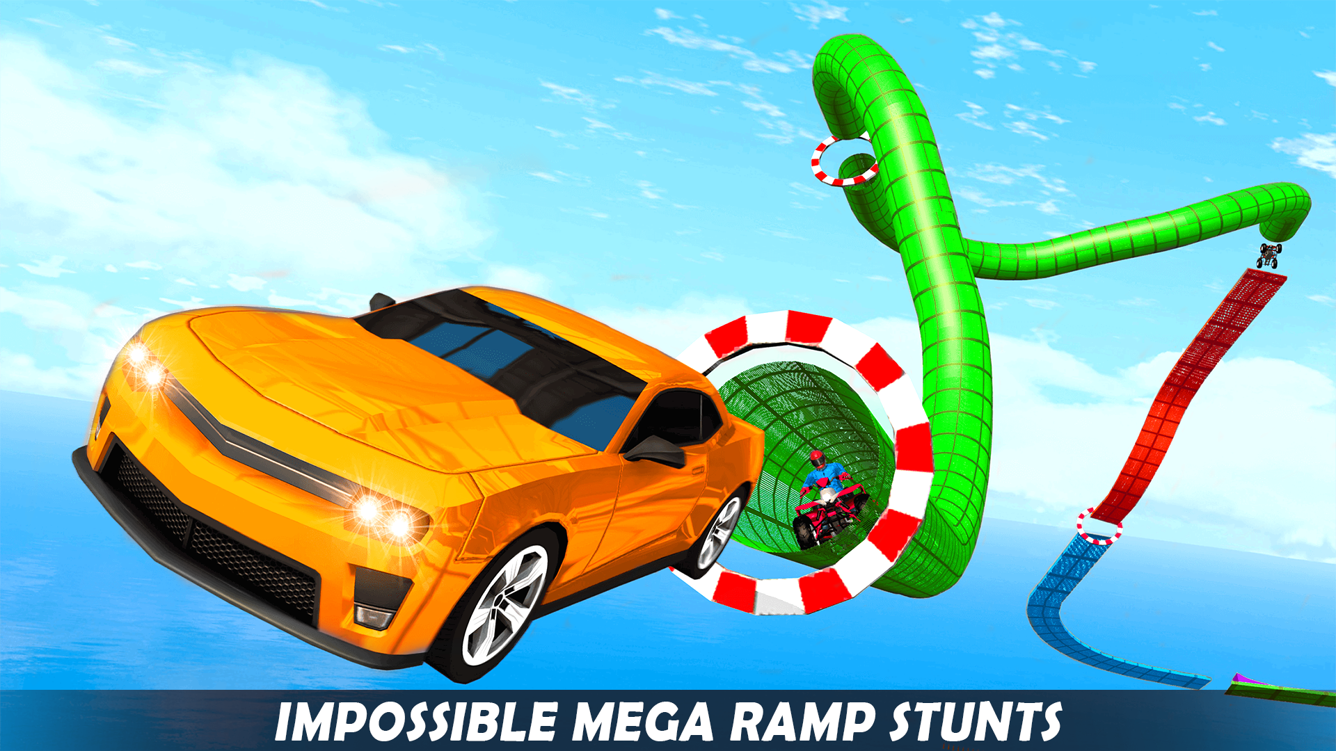 Futuristic Mega Impossible Tracks Car Racing Plane Stunts Simulator ...