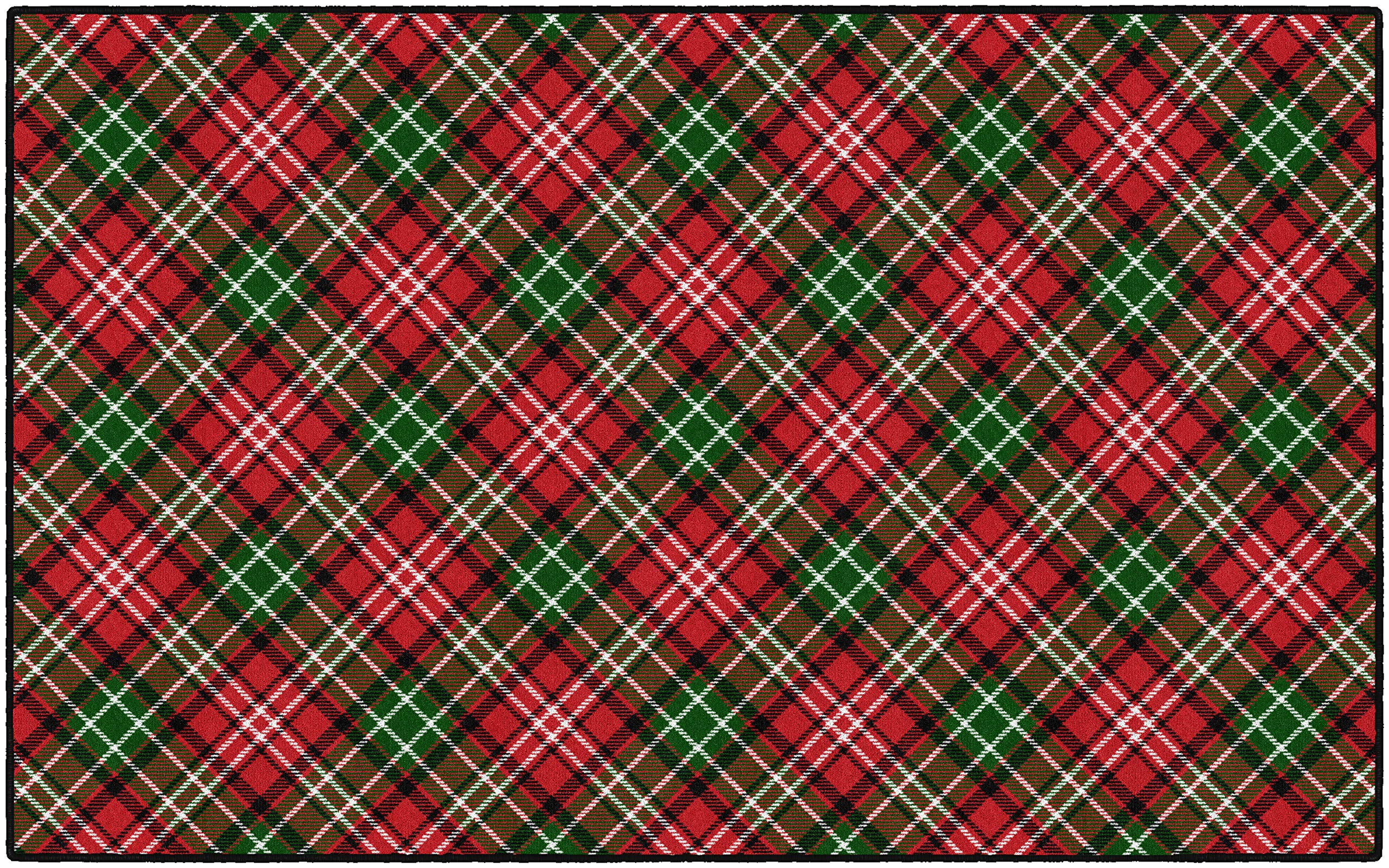Brumlow MILLS Christmas Plaid Washable Festive Print Holiday Area Rug ...
