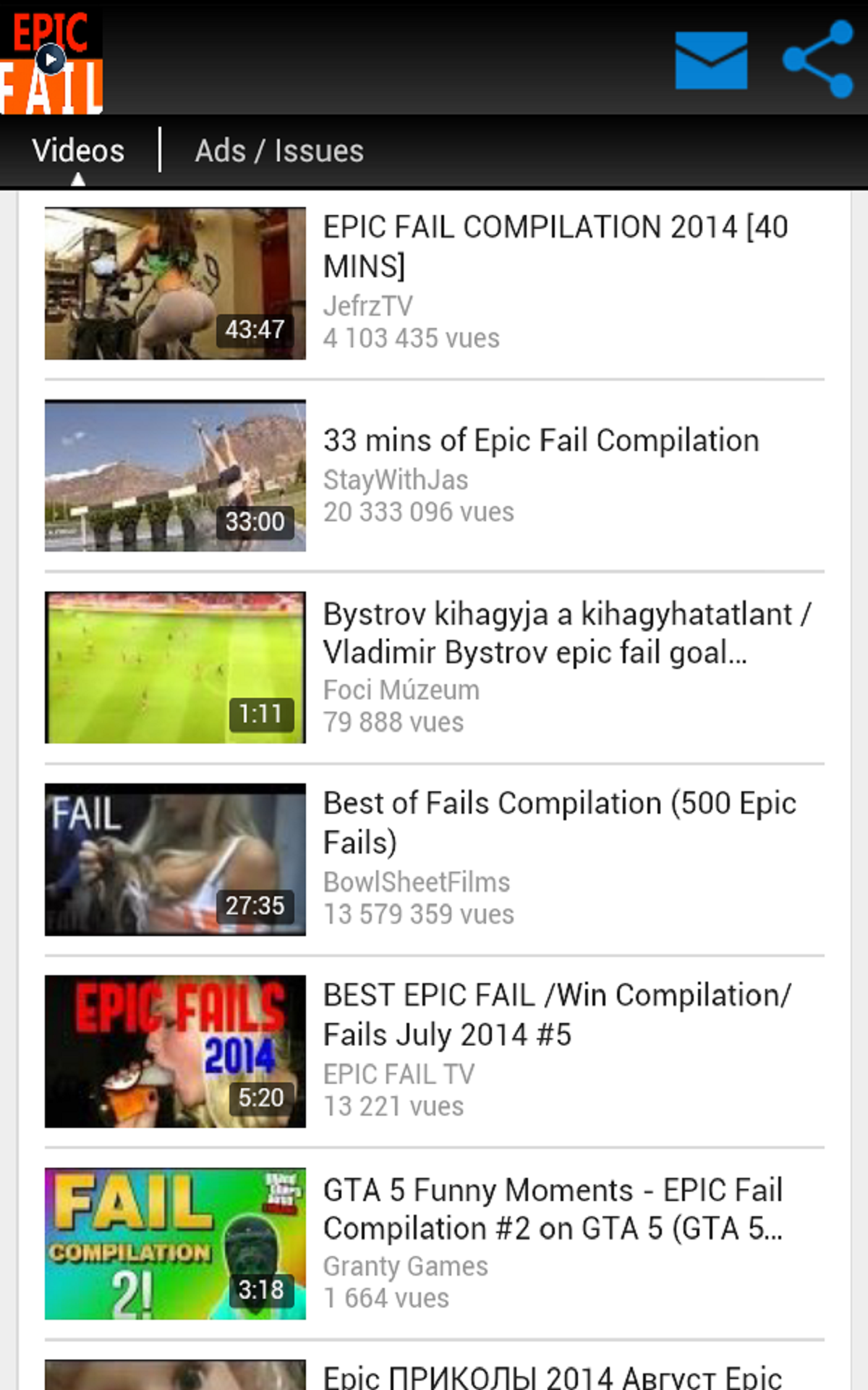 Epic fail videos - App on Amazon Appstore