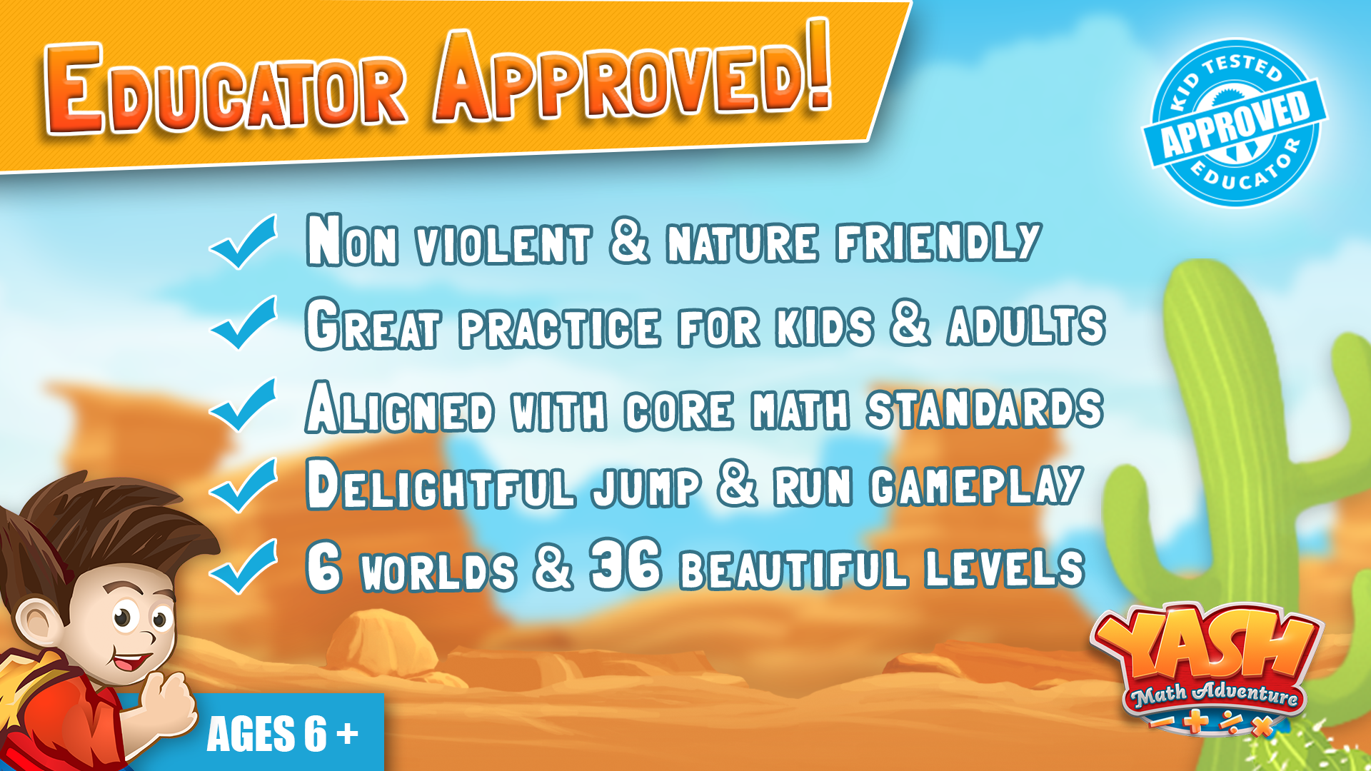 Yash Math Adventure: Elementary math game for kids in 1st, 2nd, & 3rd ...