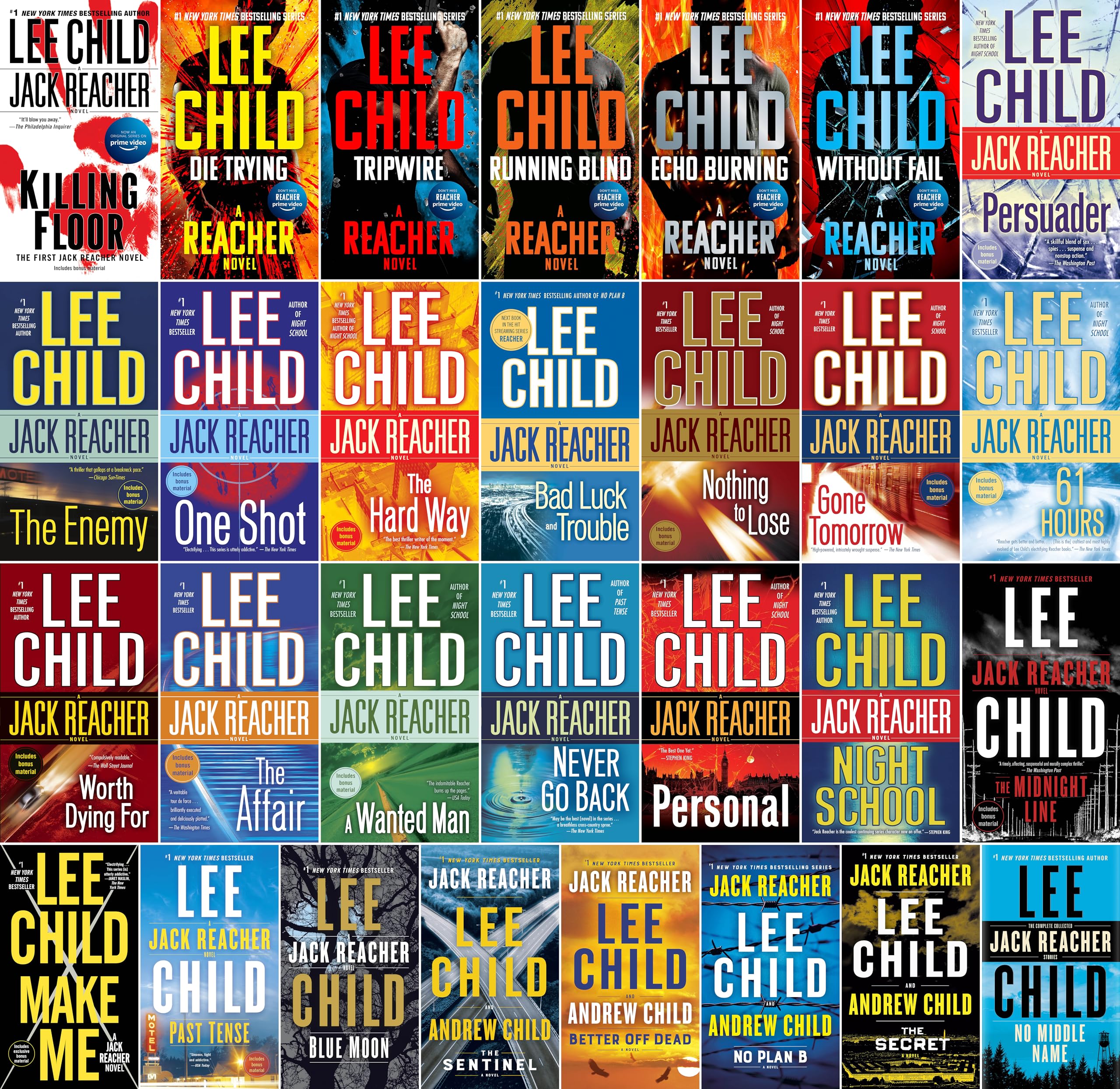 Jack Reacher Complete Series Set (29 Books) by Lee Child: Lee Child ...