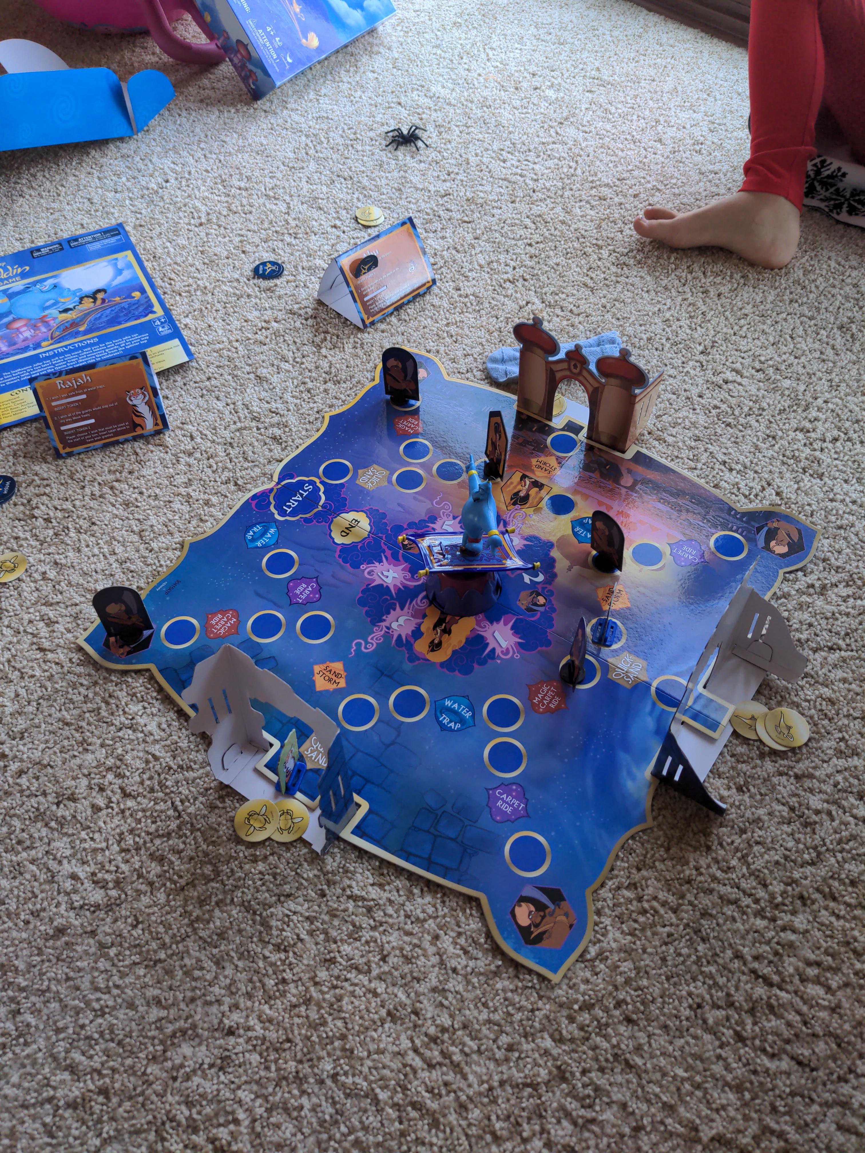 Amazon.com: Disney Aladdin Board Game, for Families and Kids Ages 4 and ...