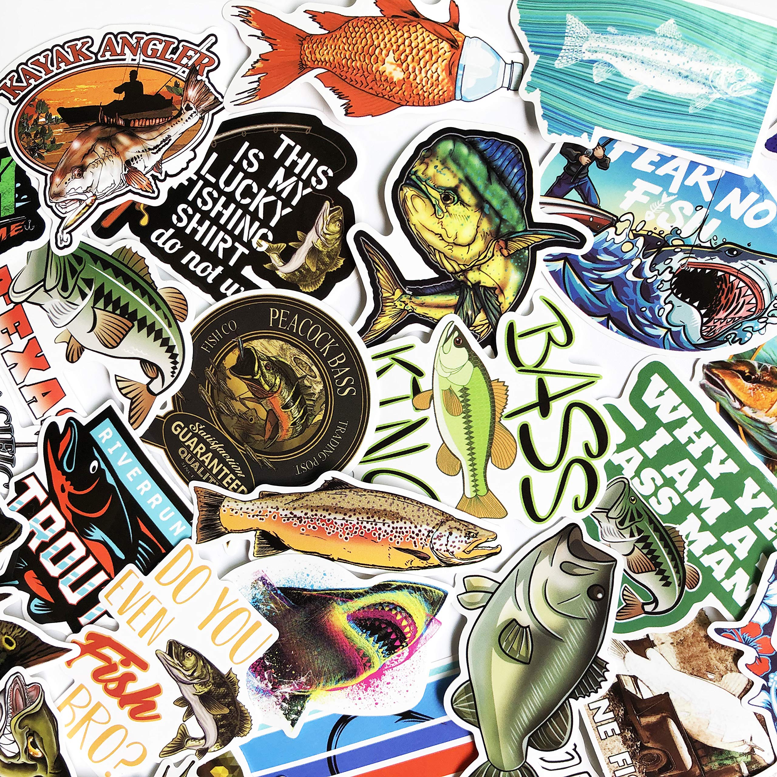 Buy Go Fishing Stickers Many Kinds of Fly Fish Stickers 60Pcs Variety ...