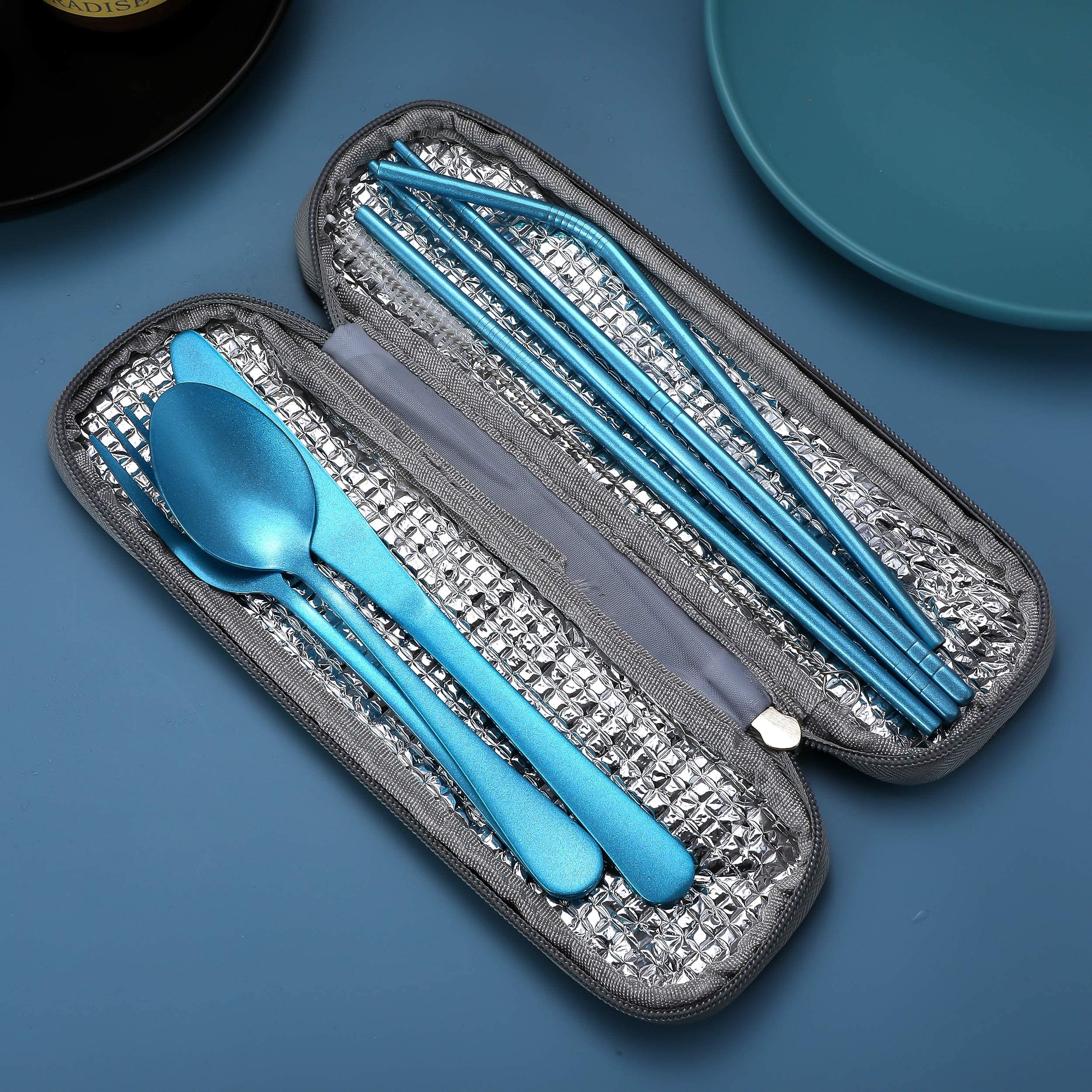 Snapklik.com : Portable Stainless Steel Flatware Set, Travel Camping ...