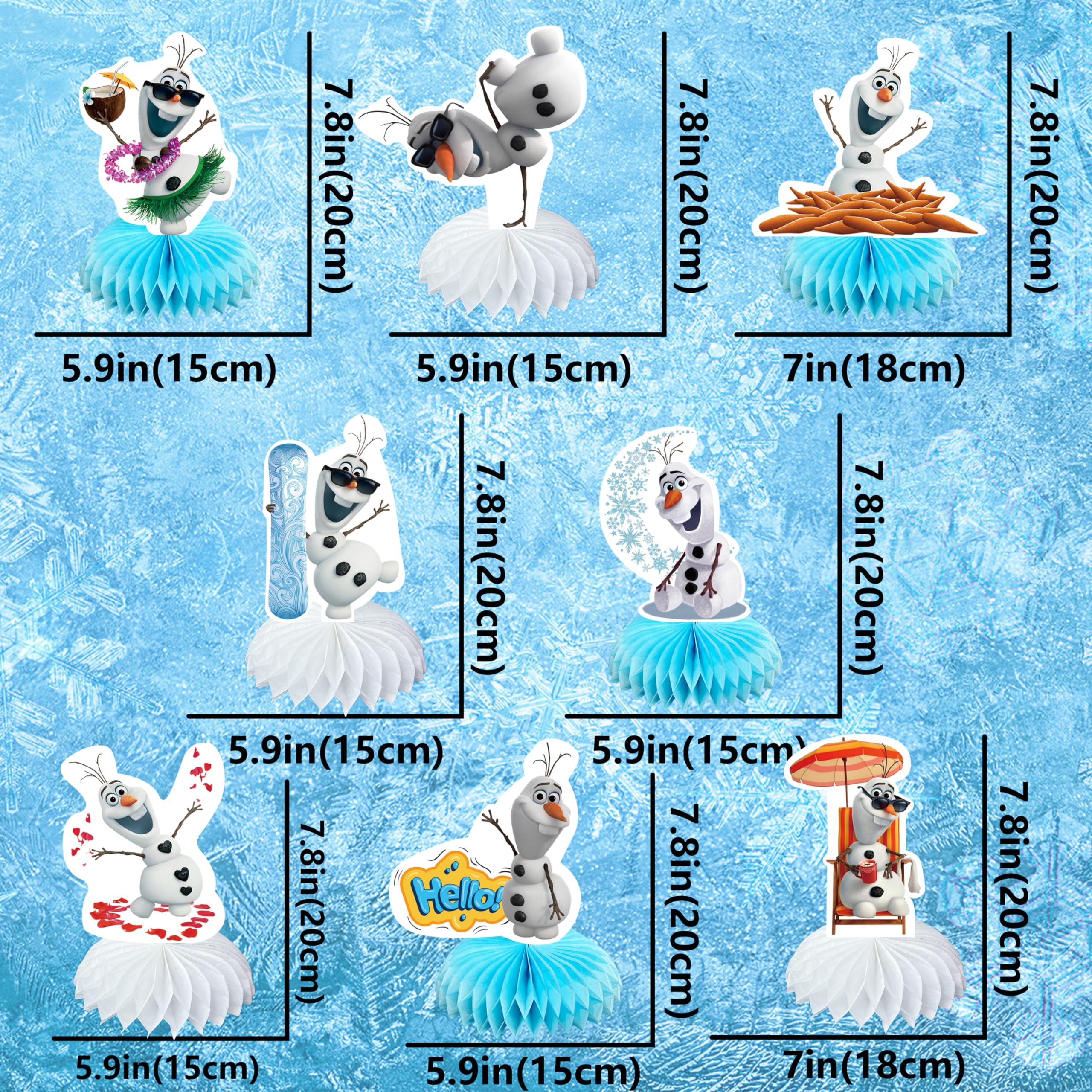 Snapklik.com : 8 Pcs Frozen Olaf 3D Honeycomb Centerpieces Table ...