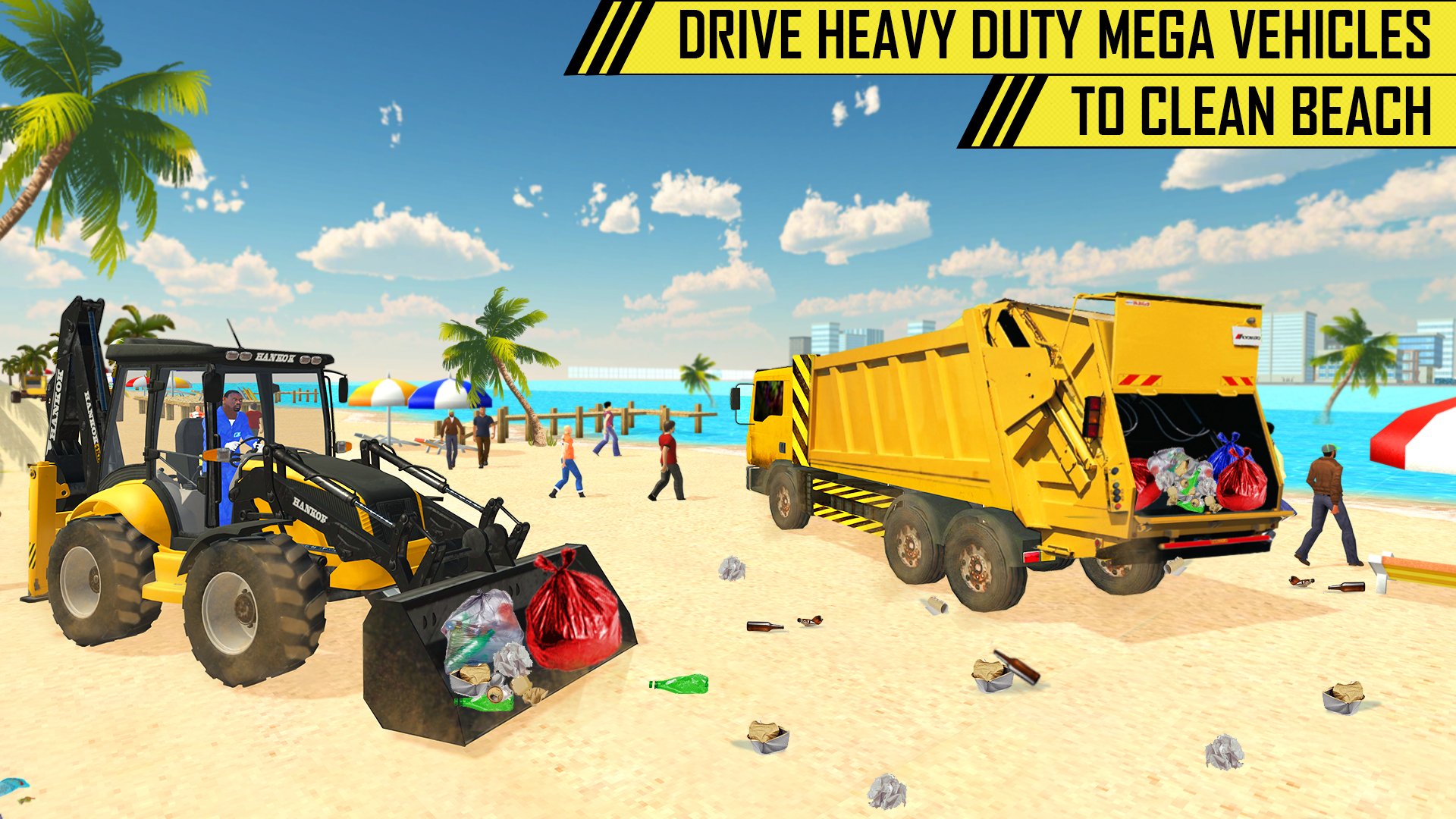 Tractor Towed City Beach Cleaner Truck Driver Game - App on Amazon Appstore