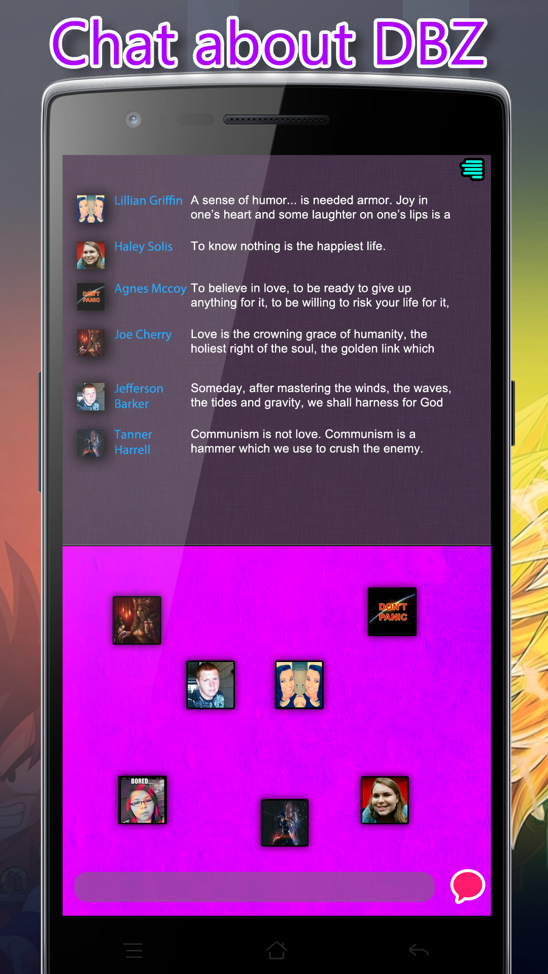 Aplicación Chat for DBZ en Amazon Appstore