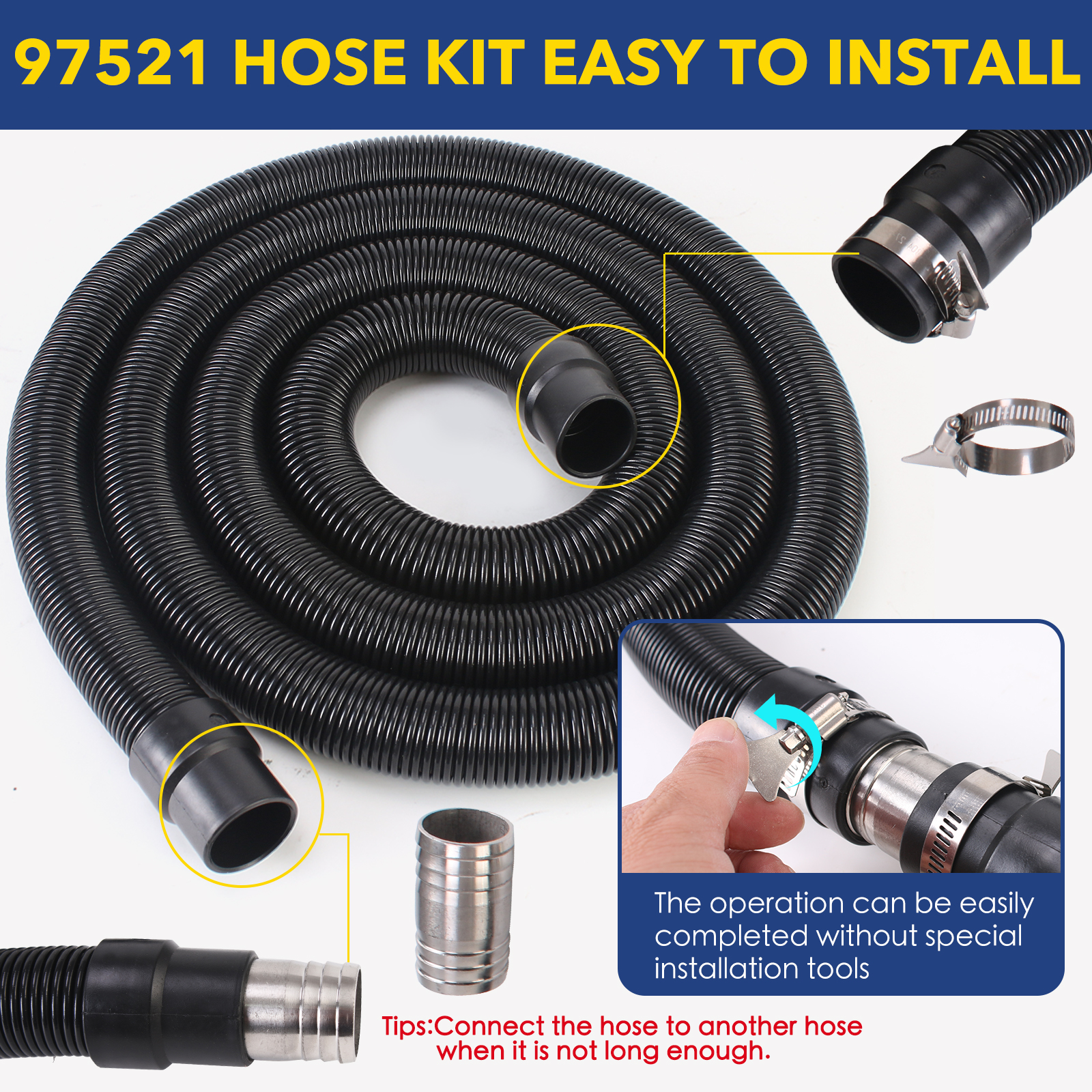 28 Foot Extension Hose For Thetford Sani-Con Turbo 28-Foot RV Sewer ...