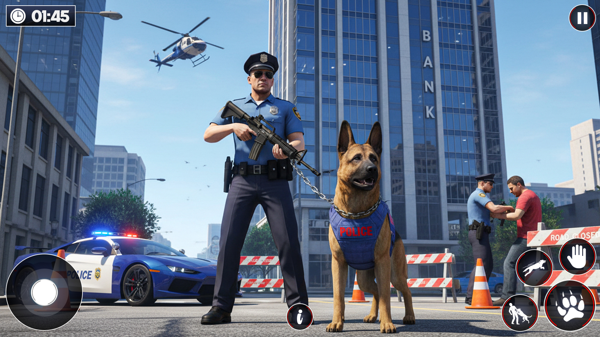 US Police Dog Simulator 3D City Gangster Chase Crime Detective Dog ...