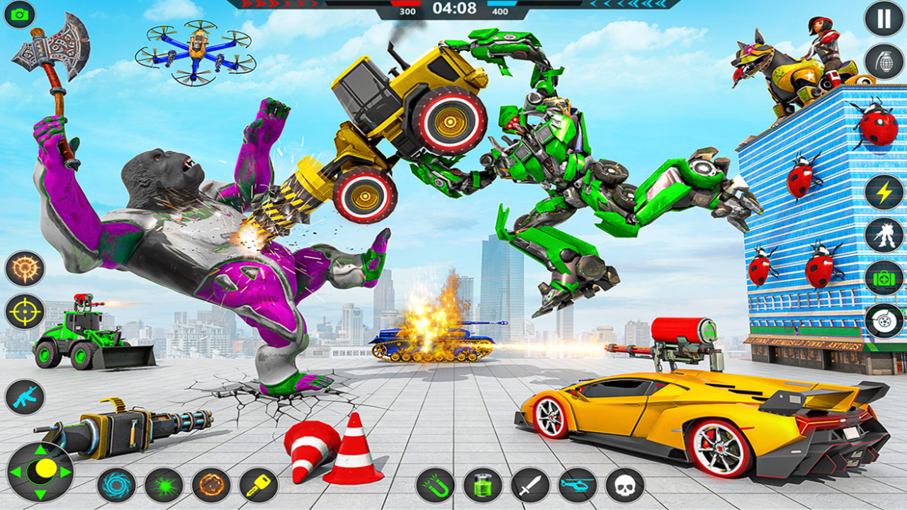 Flying Robot Transform Game: Robot Fighting Game: Robot Car ...