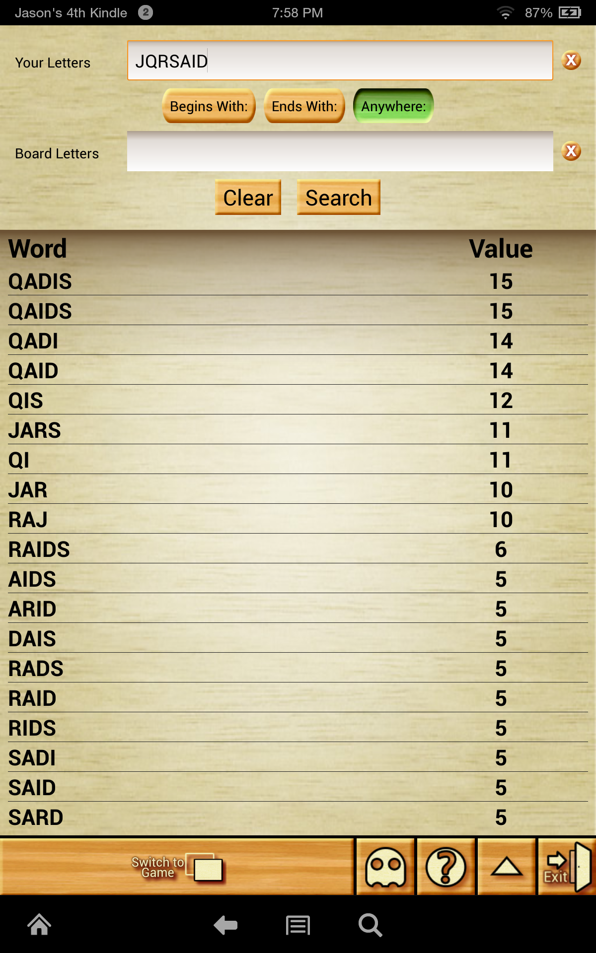 Word Breaker Full - App on Amazon Appstore