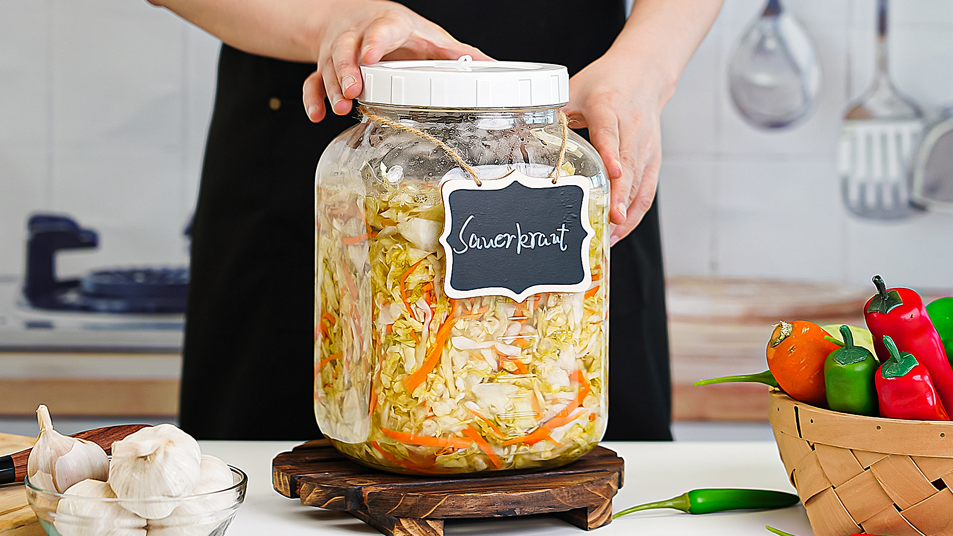 Snapklik.com : 1 Pack Large Fermentation Jar W 2 Airlocks And SCREW Lid ...