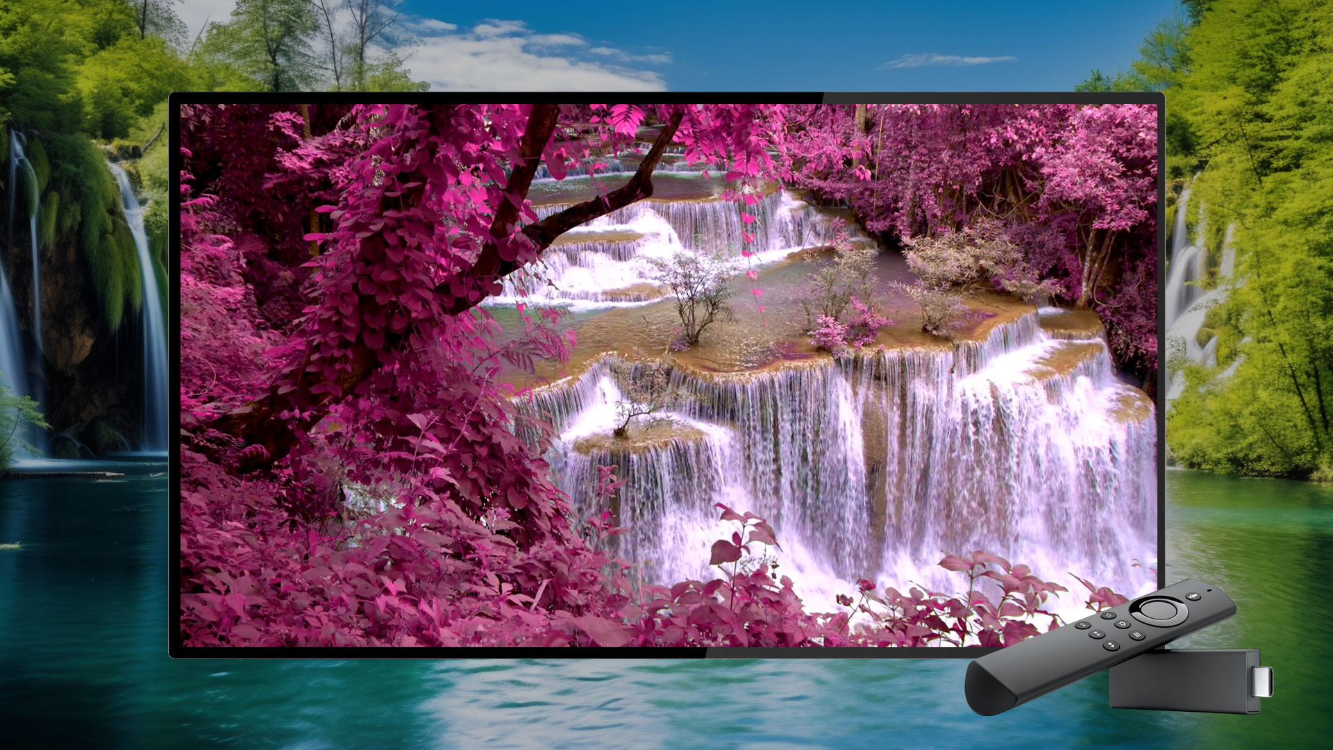 Protetor de tela Serene Waterfall Screensaver - Música harmoniosa ...