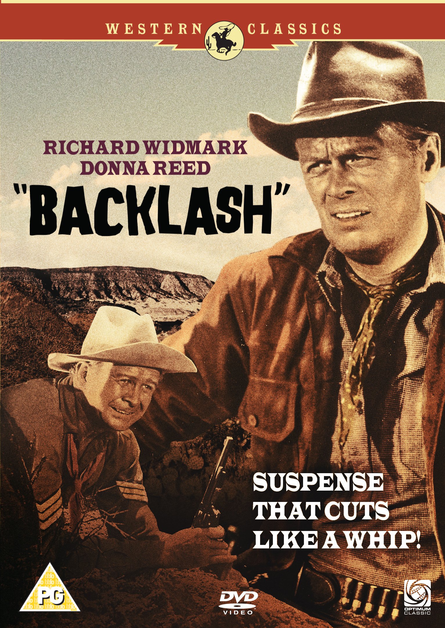 Backlash [DVD] [1956]: Amazon.co.uk: Richard Widmark, Donna Reed, William Campbell, John ...