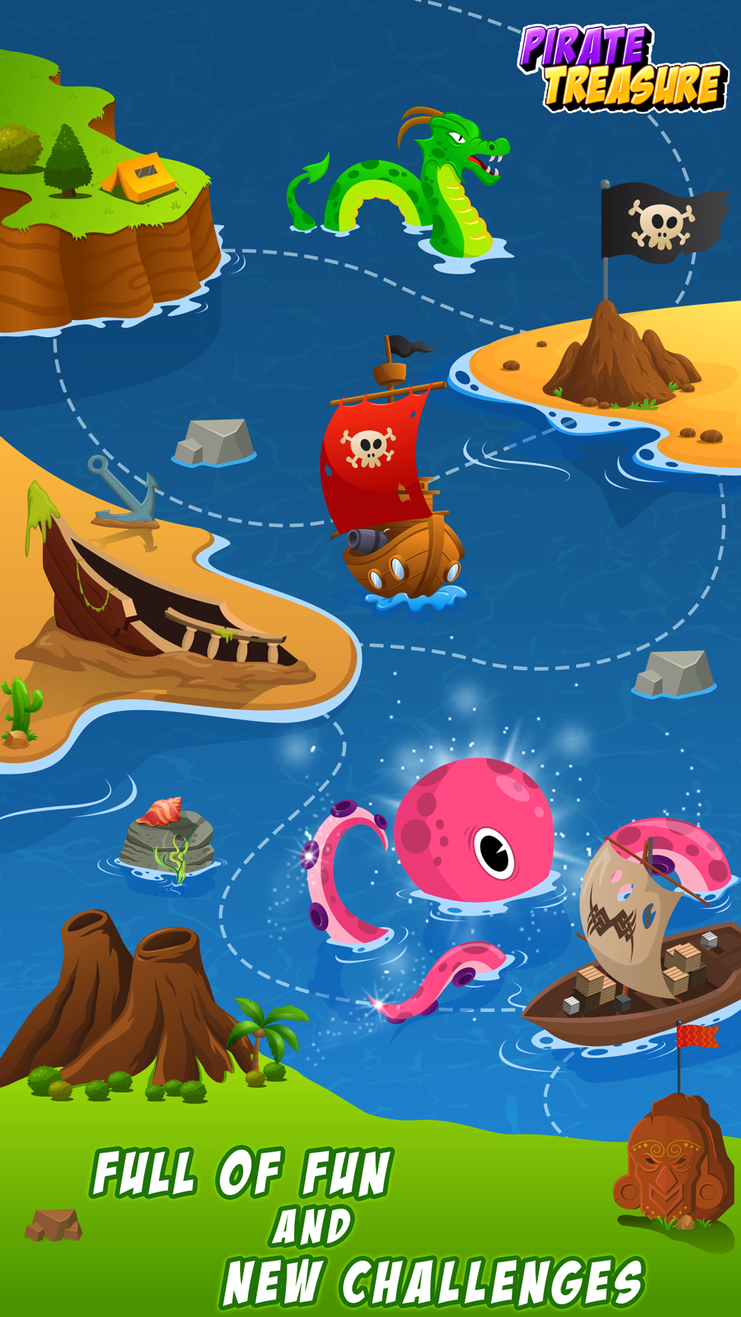 Pirate Treasure Match 3 Adventure - 355 exciting match-3 puzzle levels ...