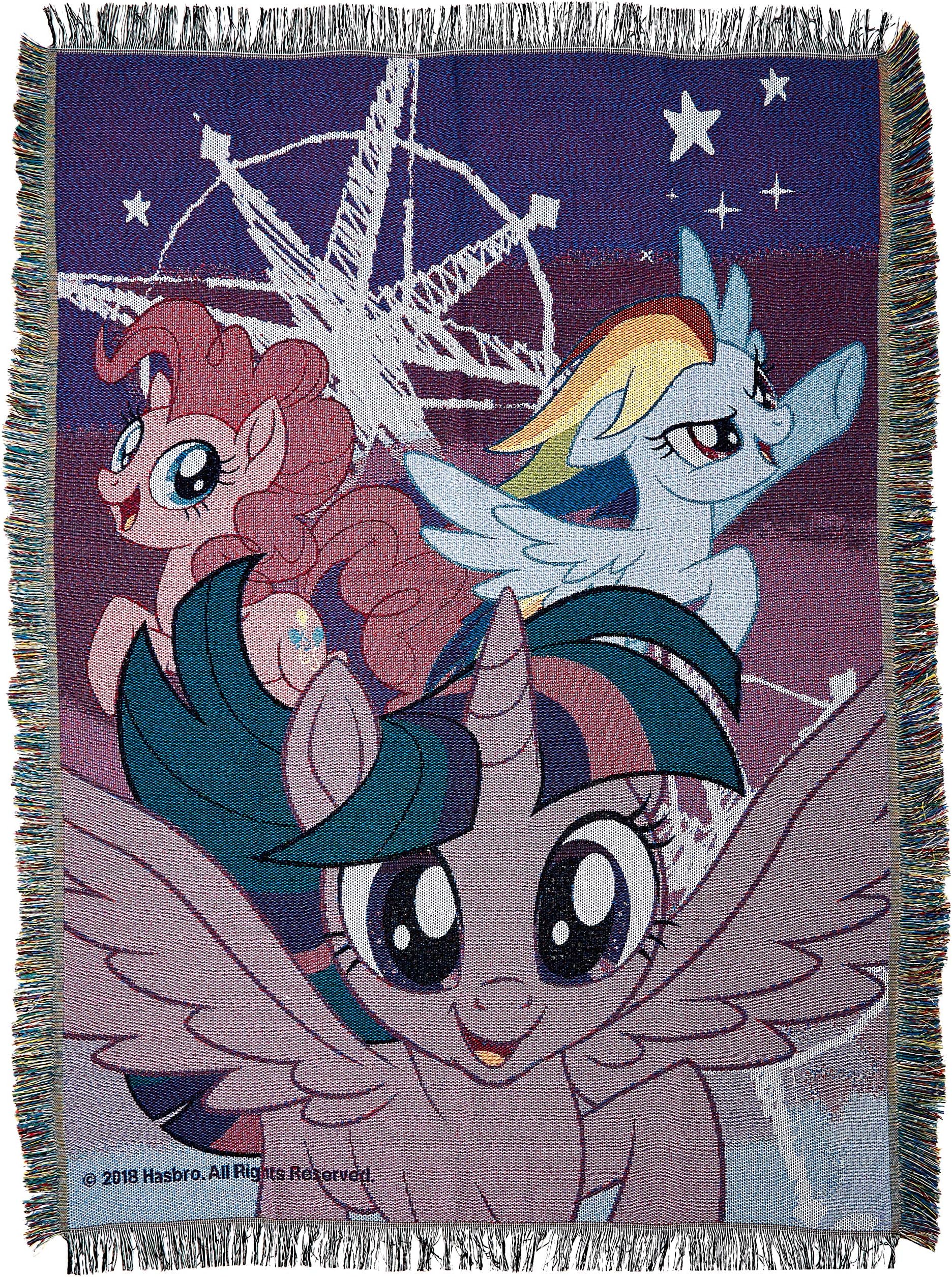 Amazon.com: Hasbro's My Little Pony, "Friendship Awaits" Woven Tapestry ...