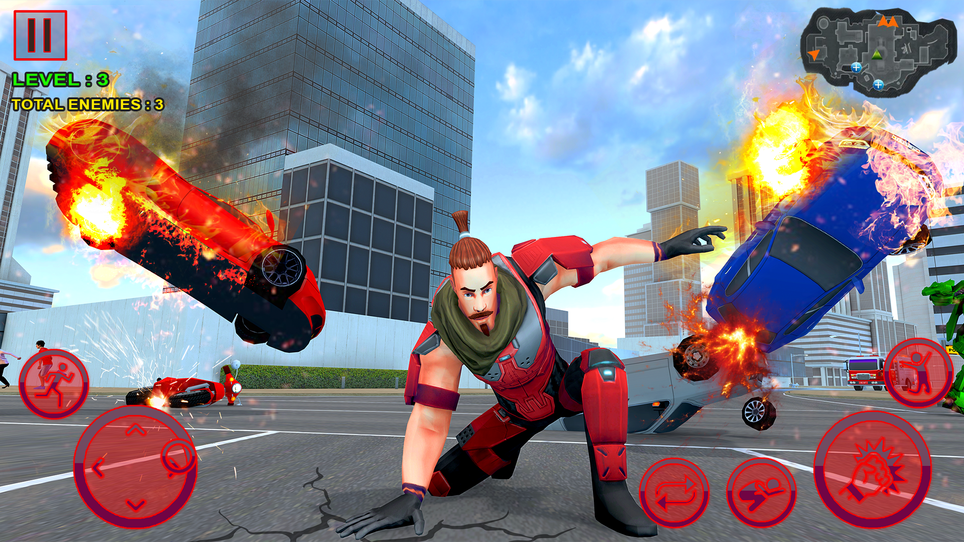 Superhero Robot Fighting Transform Game: Open World City Rescue 3D ...