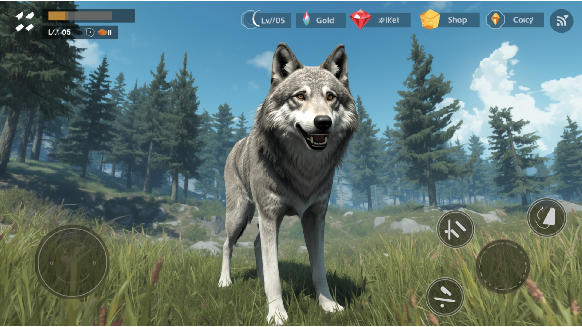 Wild Wolf Simulator-Animal Wildlife Sim Hunting Games - App on Amazon ...