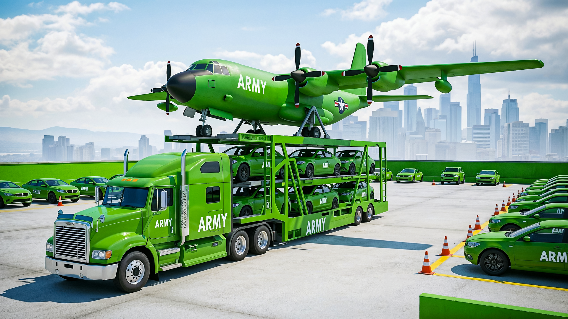 Army Car Transport Truck Games Army Vehicle Transport Truck Army Car ...
