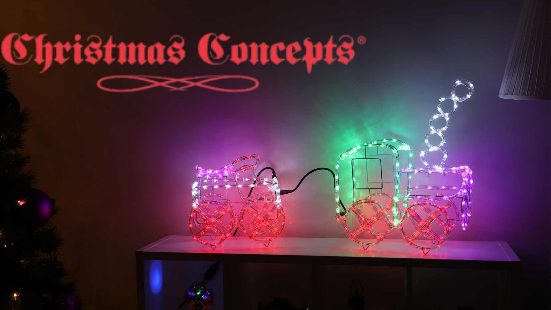 Rope Light Outdoor Christmas Train Set 3 D Christmas Decorations The