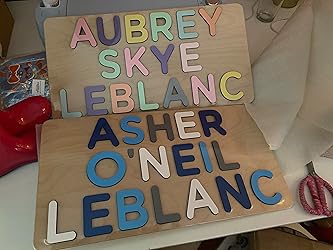Amazon.com: Wooden Three Name Puzzle for Kids Personalized Puzzle for ...