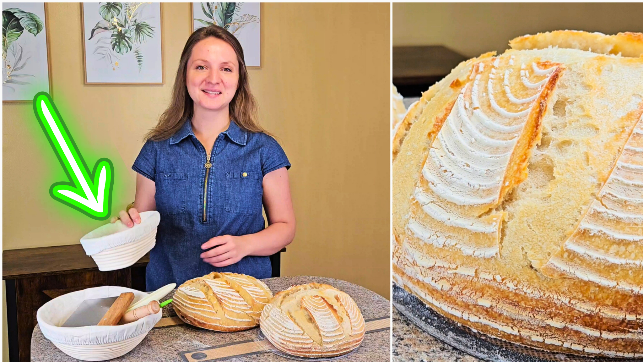 Watch QUICK DEMO OF BAKING SOURDOUGH BREAD With Proofing Baskets! on ...
