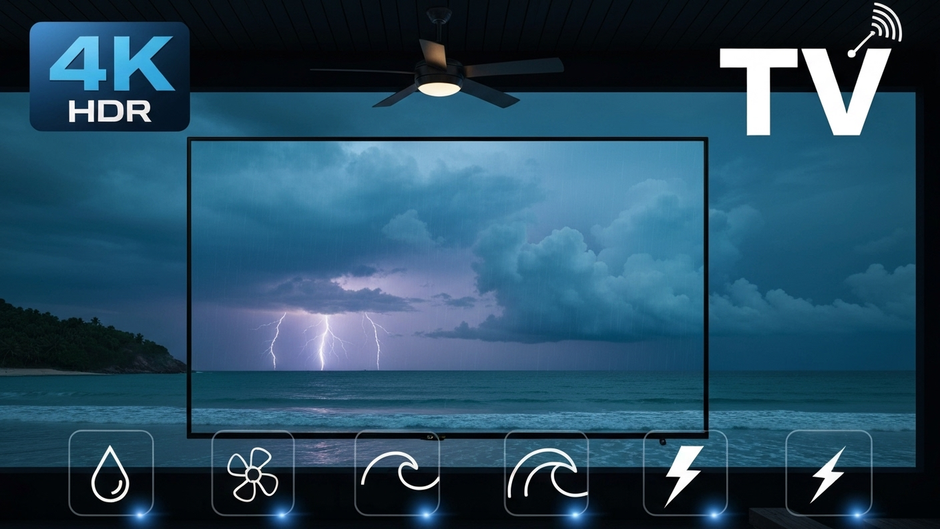 Ultimate Ambient Noise Master 4K – Rain, Fan, Ocean & Thunder TV ...