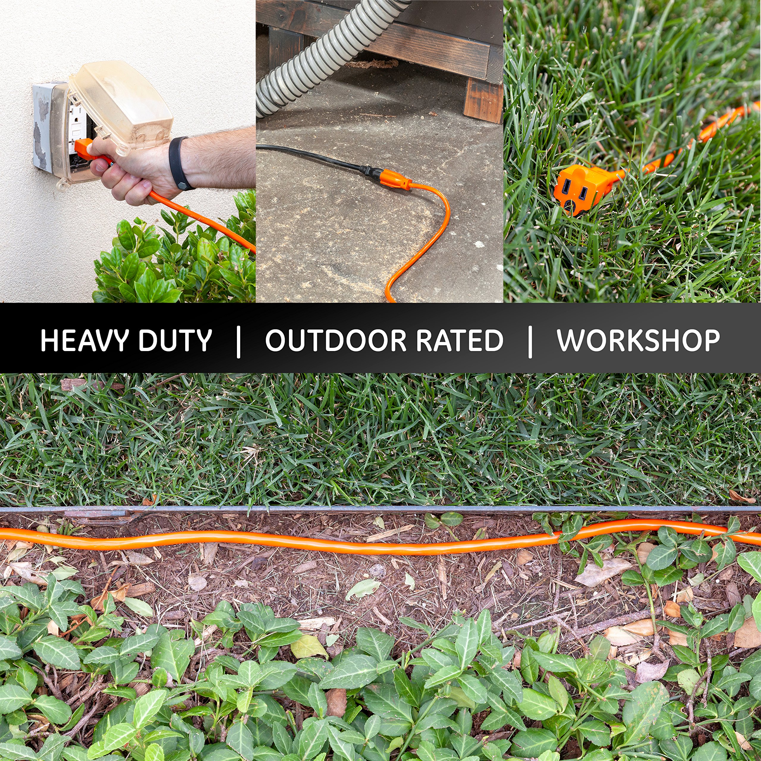 Snapklik.com : Outdoor Extension Cord, 100 Ft, Heavy Duty Extension ...