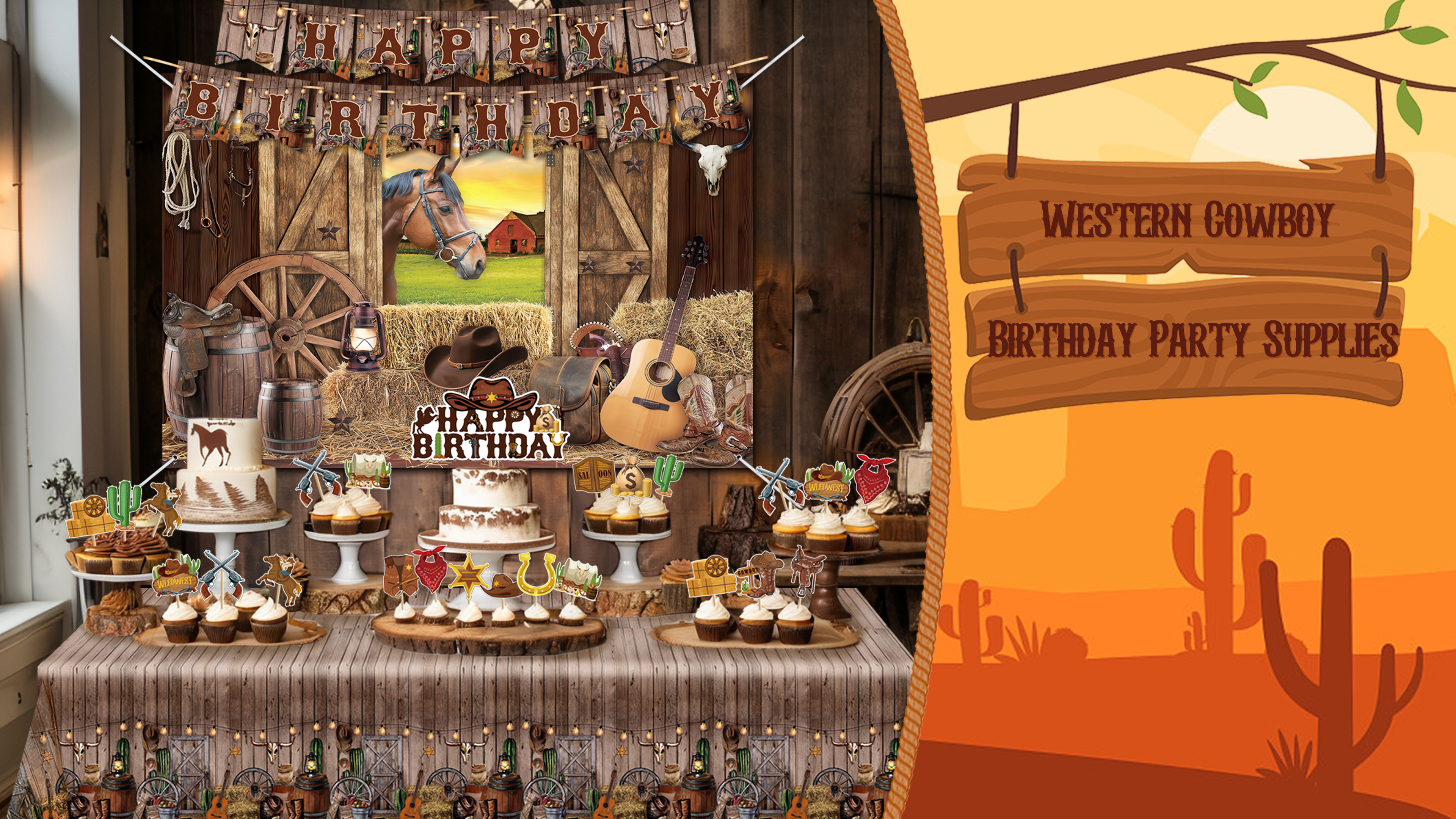 Cowboy Birthday Party Printables