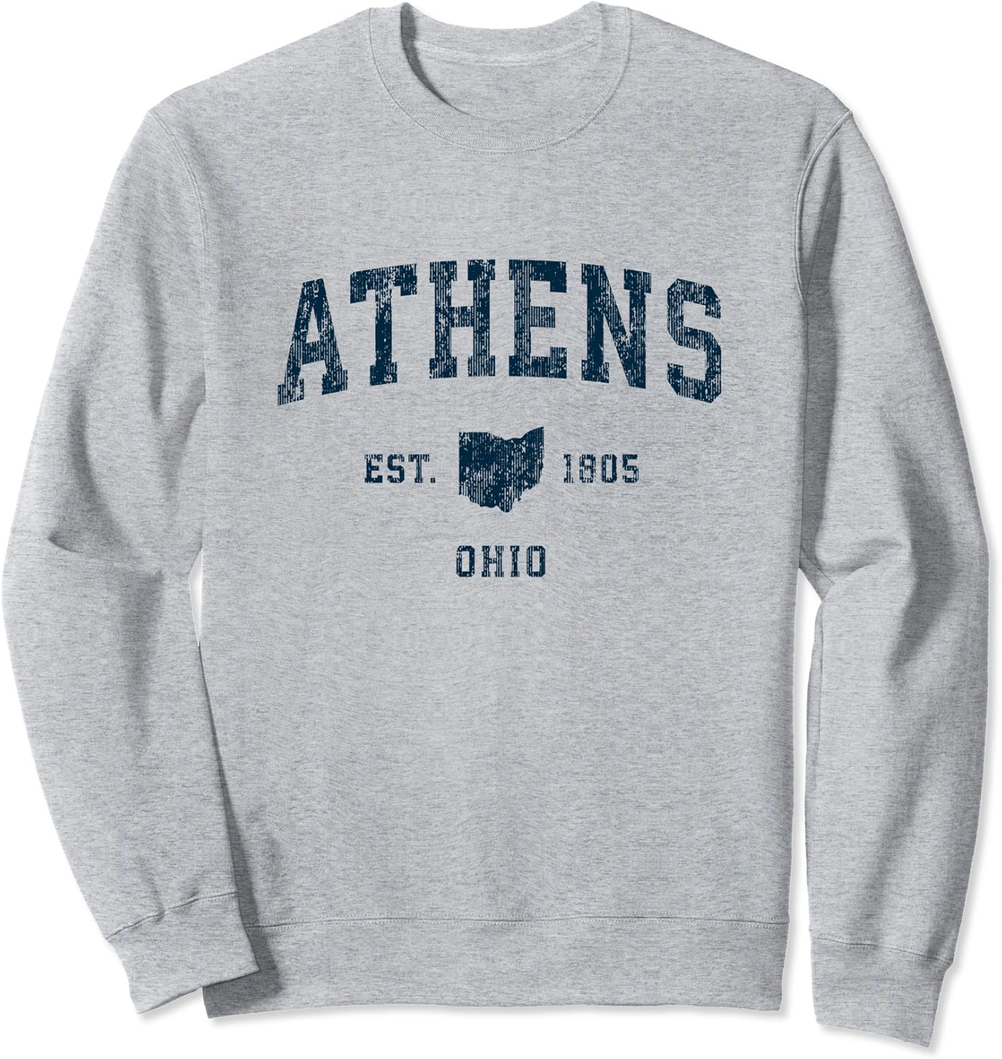 Amazon.com: Athens Ohio OH Vintage Sports Design Navy Print Sweatshirt ...