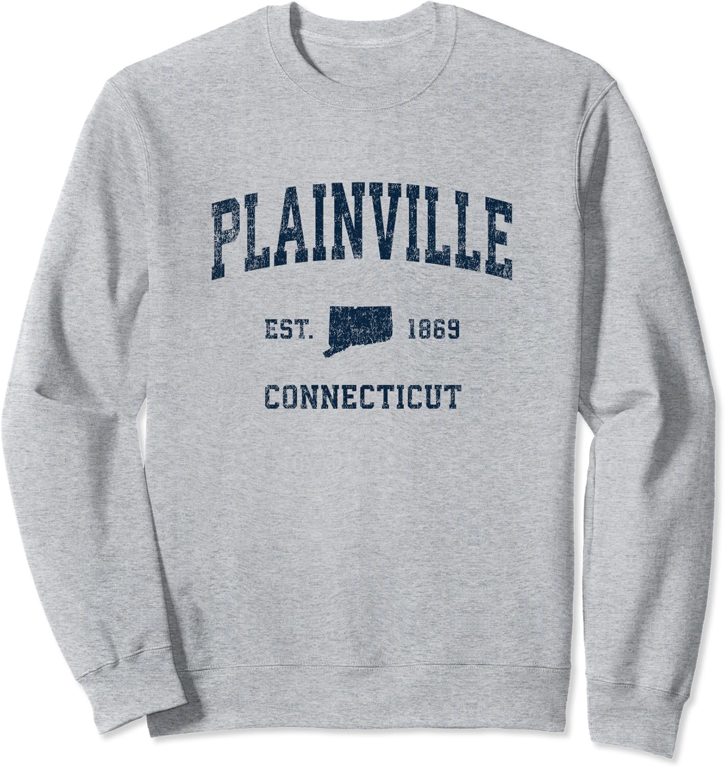 Amazon.com: Plainville Connecticut CT Vintage Sports Design Navy Print ...