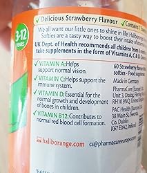 Haliborange Multivitamins Strawberry Fruit Softies, Gummy, 60 ...