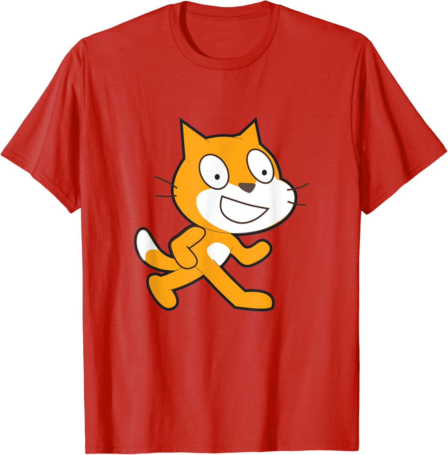 Amazon.com: Scratch Programming Language Official Mascot Cat T-Shirt ...