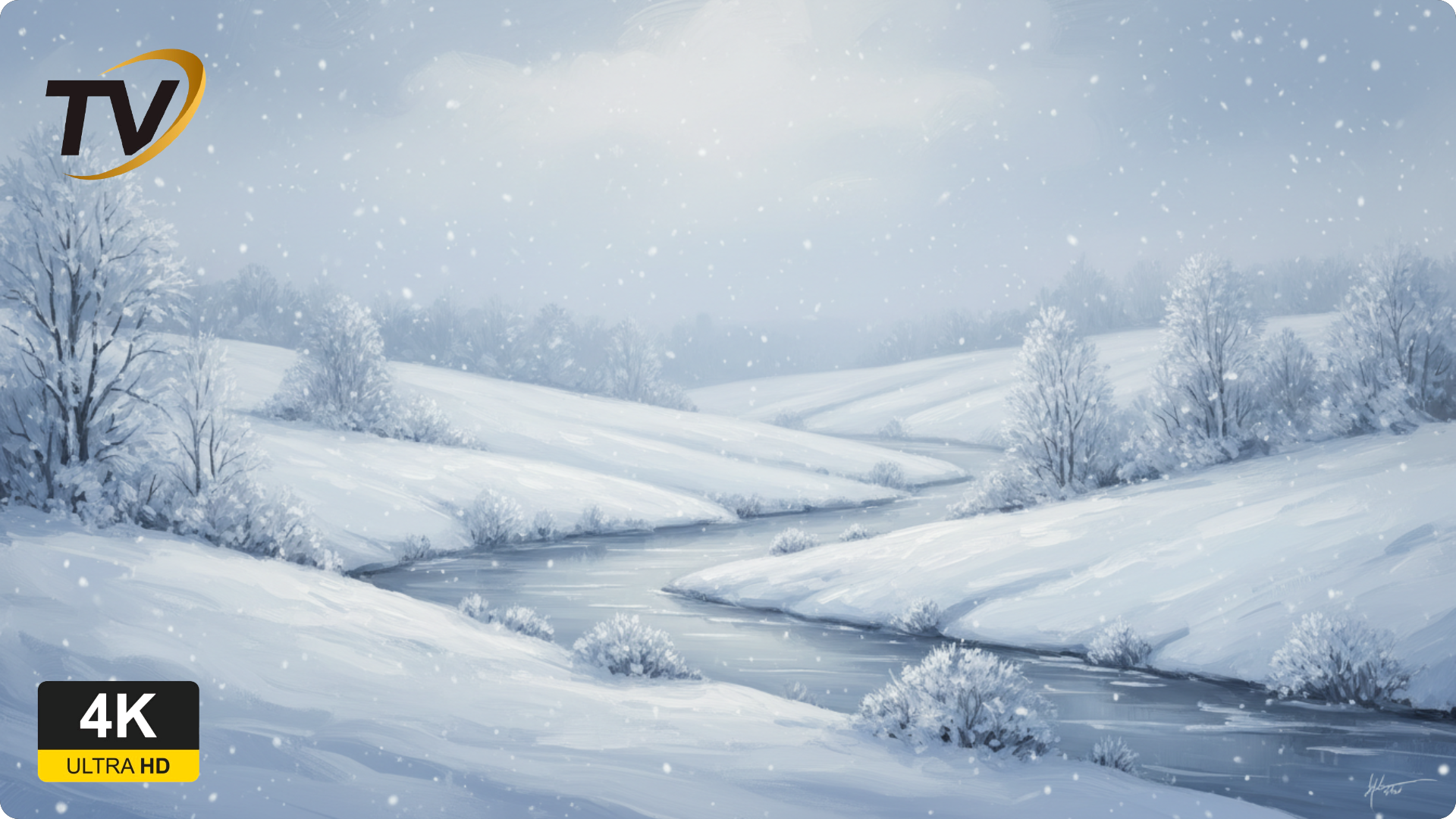 Winter Art 4K Screensaver – Artistic Snow & Relaxing Winter Scenes for ...