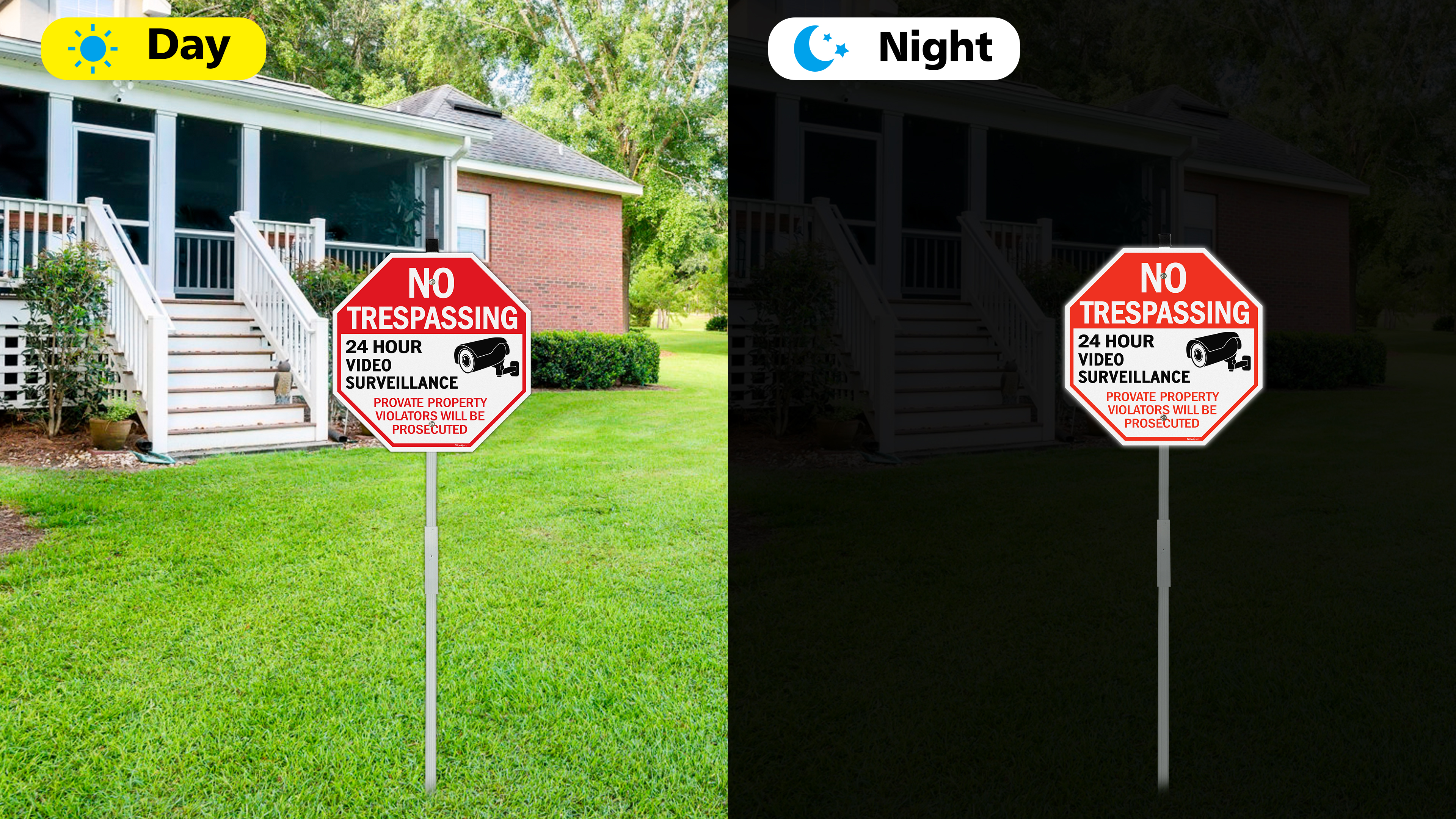 Watch Video Surveillance Sign with stake on Amazon Live