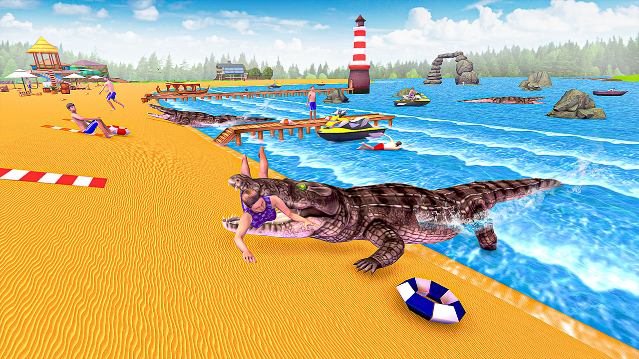 Crocodile Monster Hungry Animal Games 2024: Ultimate Crocodile Games 3D ...