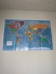Amazon.com : Swiftmaps World Premier Wall Map Poster Mural 24h x 36w ...
