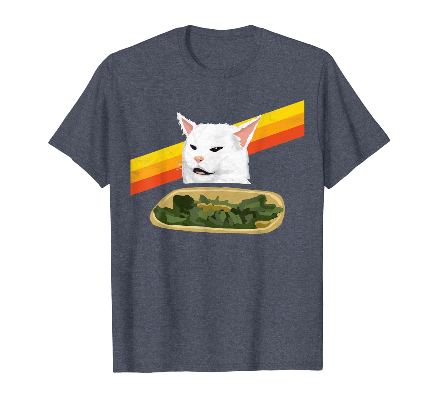 Vintage Arguing White Cat Meme Retro Eighties Vibe T-Shirt